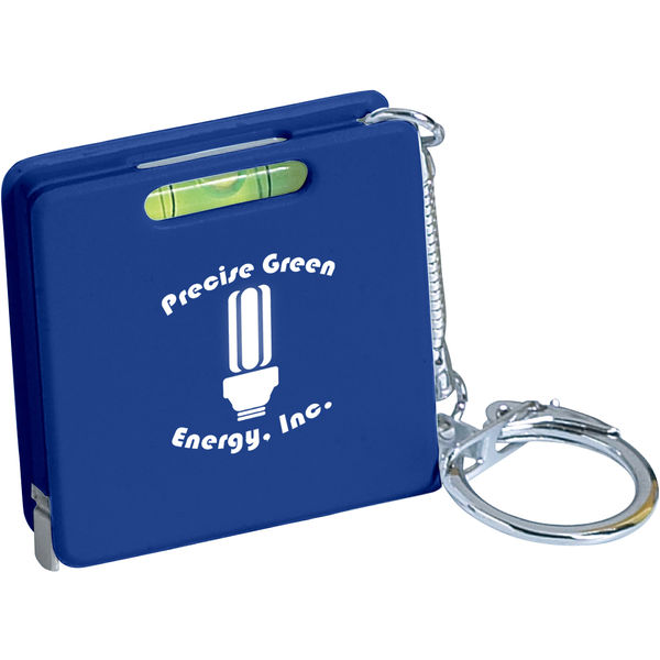 Printed Square Level Tape Measure Key Tag