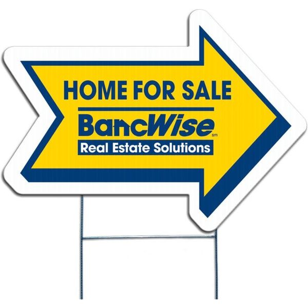 Promotional Arrow Full Color Yard Sign, Digital Imprint