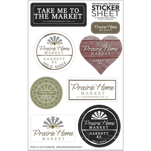 Promotional Sticker Sheet | Large 7" x 11" White Vinyl