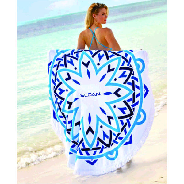 Promotional Mandela Fringe 360 Round Beach Towel