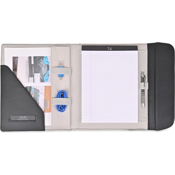 Promotional Travis & Wells Lennox Recycled Nylon Padfolio