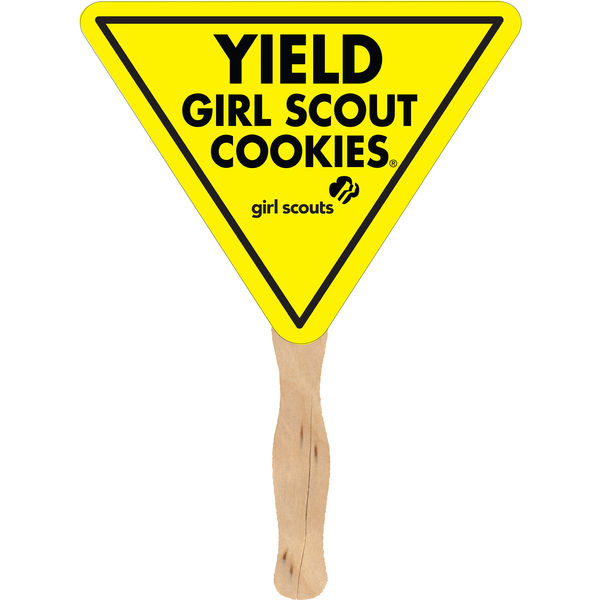 Printed Single Side Triangle Shaped Fan