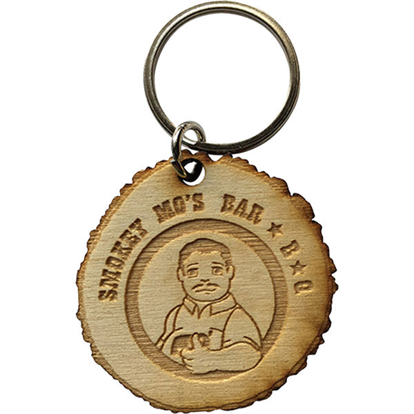 Printed Custom Wood Log Cut Keychains