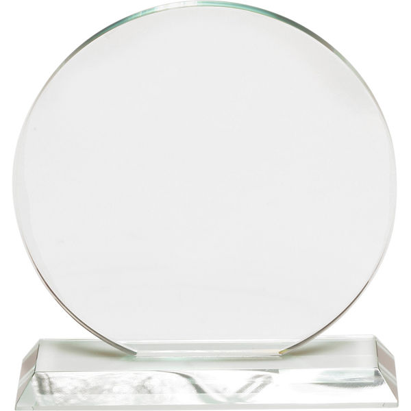 Printed Round Glass Awards with Stand