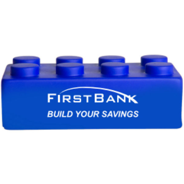 Printed Building Block Stress Reliever - Blue